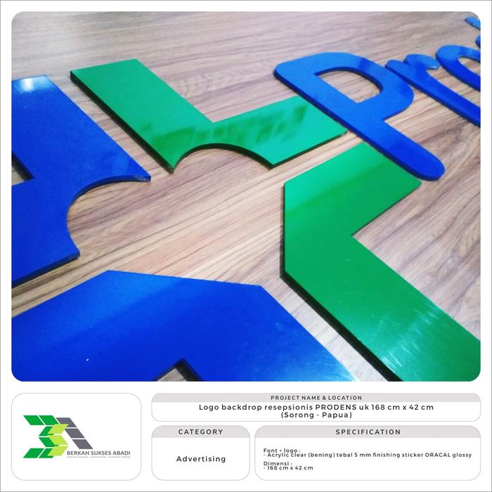 Jual Logo backdrop resepsionis uk 168 cm x 42 cm signage backdrop logo ...