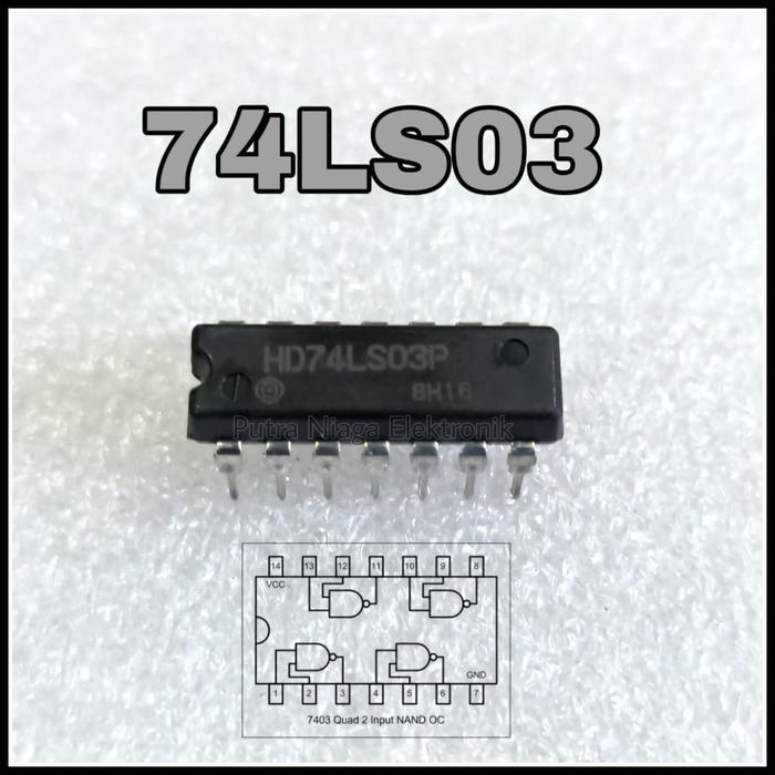 Jual ic TTL 7403 74LS03 Quad NAND Gate Logic High Quality - Kota ...