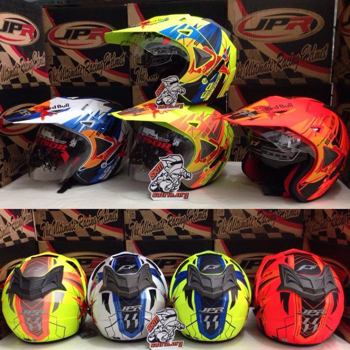 Jual Helm JPR Half-Face Enduro Supermoto The Rear crosser & Red bull ...