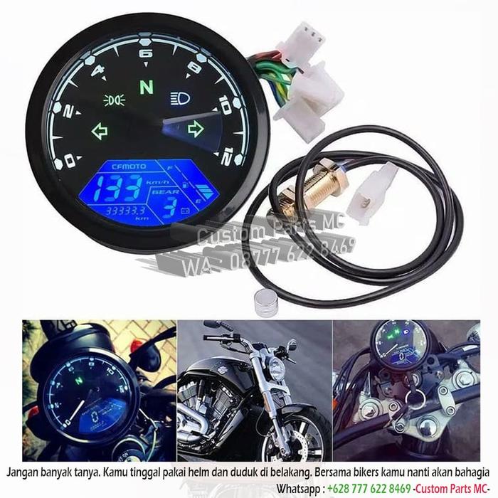 Jual Speedometer Digital Premium Quality Motor Custom Caferacer ...