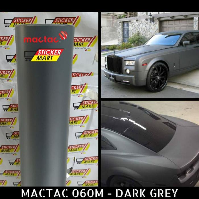Jual Sticker Vinyl Mobil Motor Furniture Dark Grey Matte MACTAC ...