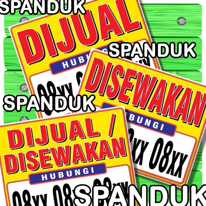 Jual Spanduk / Banner Rumah, Ruko, Toko dijual / disewakan (100x80 cm ...