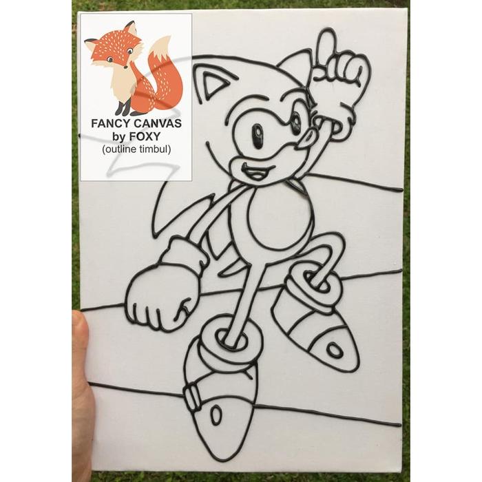 Jual kanvas lukis anak gambar SONIC (1) aktivitas anak - Kota Surabaya ...