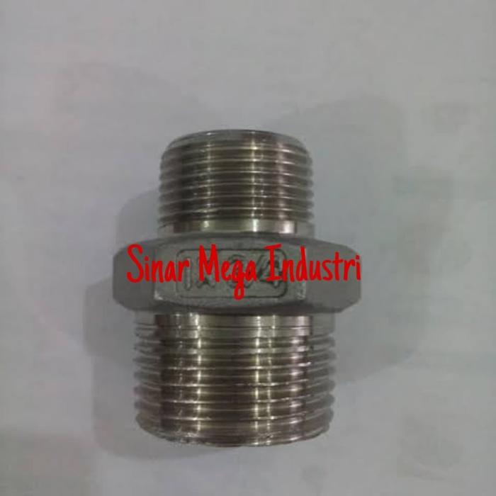 Jual HEX nipple reducer 3/4" x 1/2" / Fitting hex nepel reducer SS316 ...