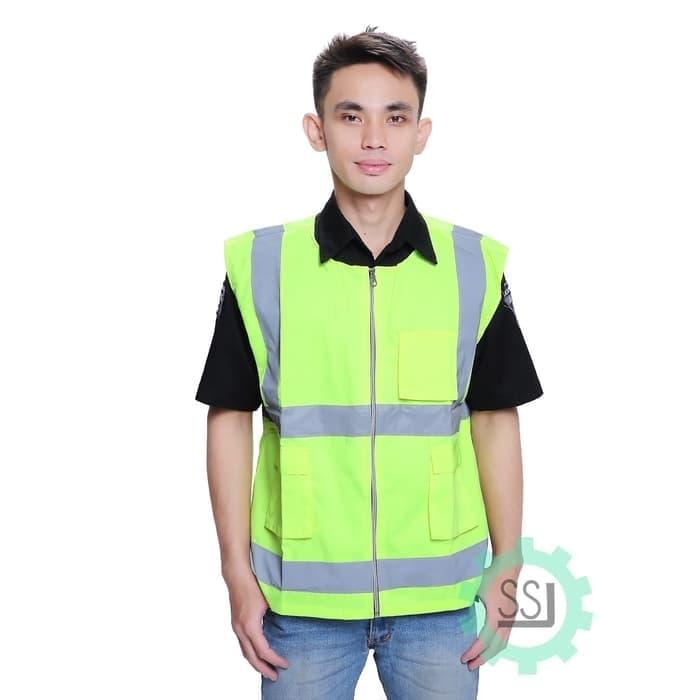 Jual Rompi Safety 3 Kantong K3 Kerja Proyek Bahan Kain Drill Hijau ...