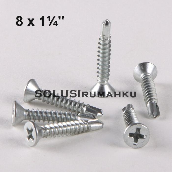 Jual 100 PCS SKRUP FH 8X32 mm SDS SELF DRILLING 1-1/4 inch Sekrup Baut ...