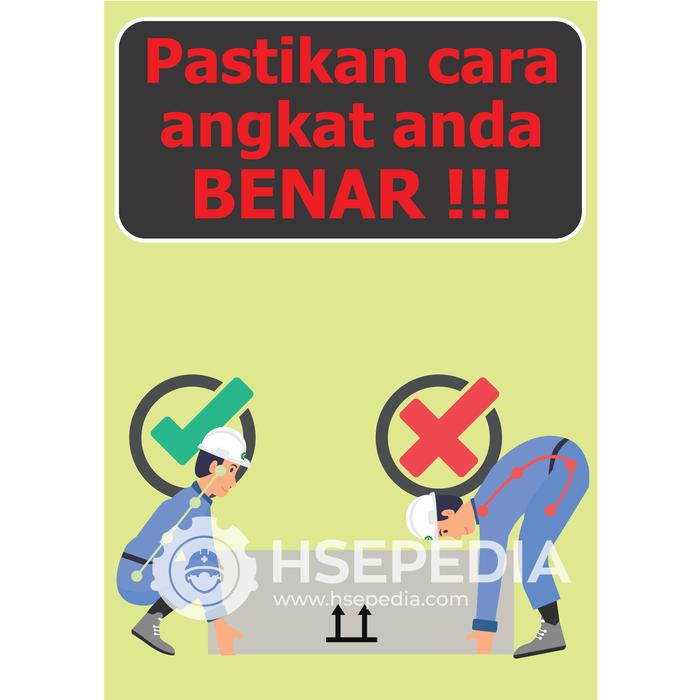 Jual Poster Safety - Cara Angkat - Kab. Karawang - HSEpedia | Tokopedia