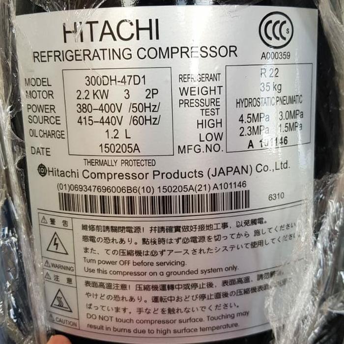 Jual jual compressor hitachi scroll model 300DH-47D1 - Jakarta Barat ...