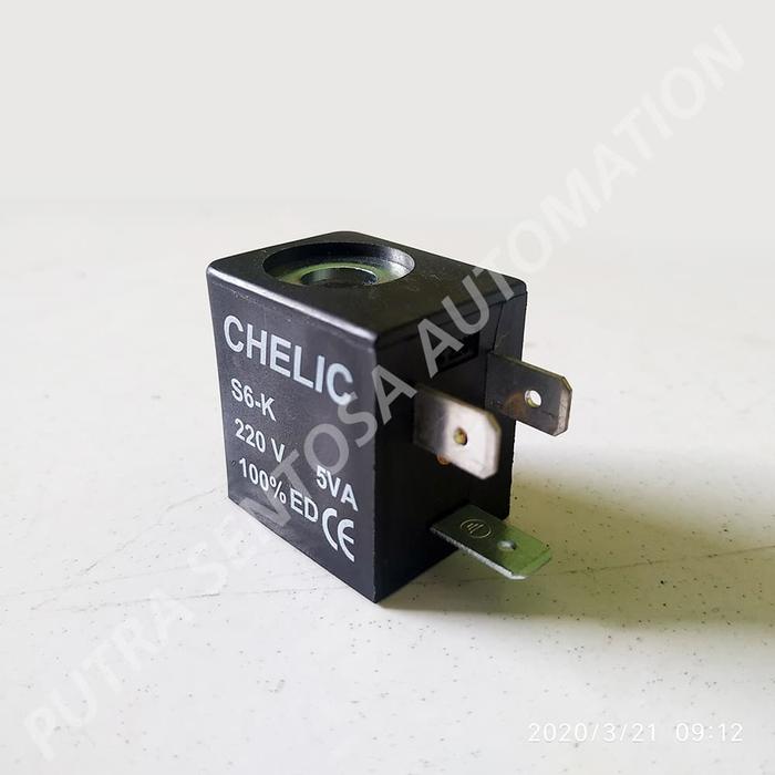 Jual REPLACEMENT SOLENOID COIL 24VDC CHELIC S6-K - Kota Semarang - PUTRA SENTOSA AUTOMATION ...