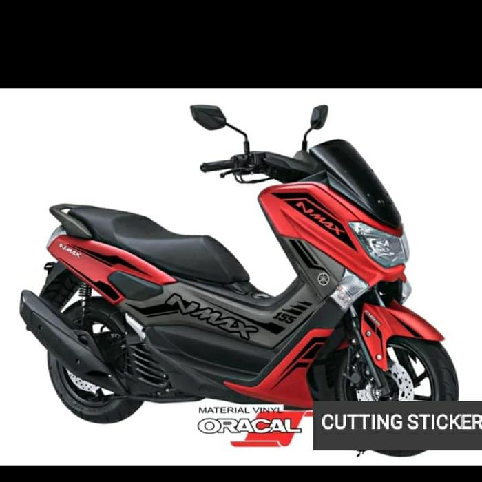 Jual STRIPING CUTTING STICKER NMAX motor merah sticker black - Kota ...