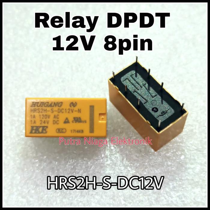 Jual Relay DPDT 12V DC 8Pin / 12VDC 8p High Quality 12 Volt - Kota ...