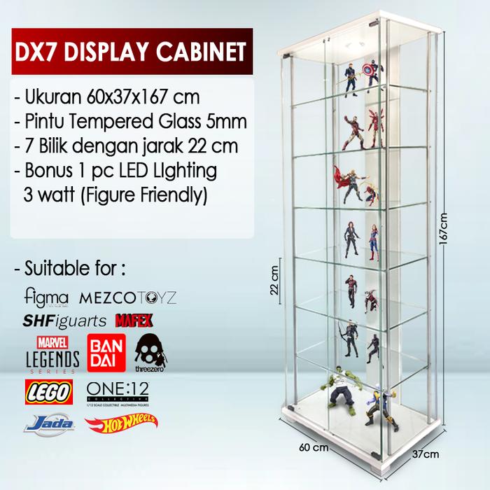 Jual Etalase full kaca 6 susun rak display toko lemari pajangan hias ...