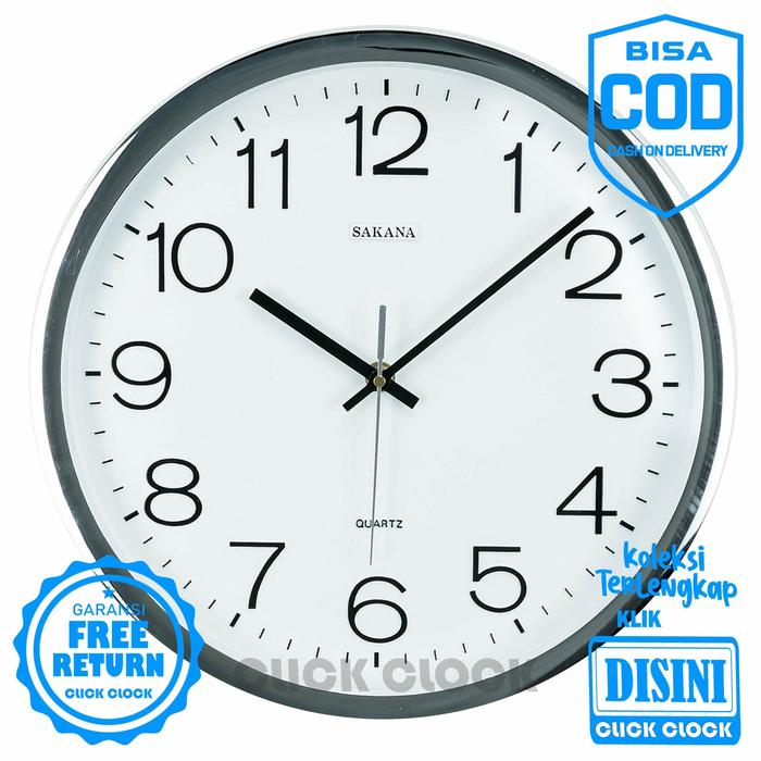 Jual Jam Dinding Kantor Polos Minimalis Wall Clock SAKANA 080 - Kota ...