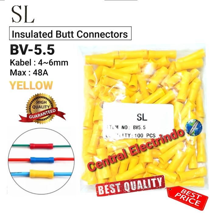 Jual SKUN KABEL INSULATED BUTT CONNECTOR BV 5.5 KUNING. - Kota ...