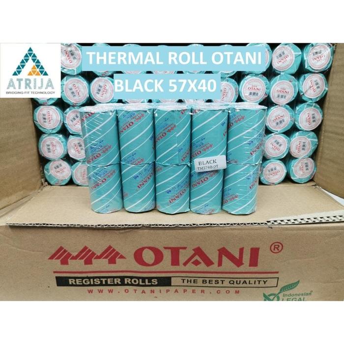 Jual Thermal Paper Roll OTANI Black 57x40. Kertas Struk Hitam 57 x 40 ...