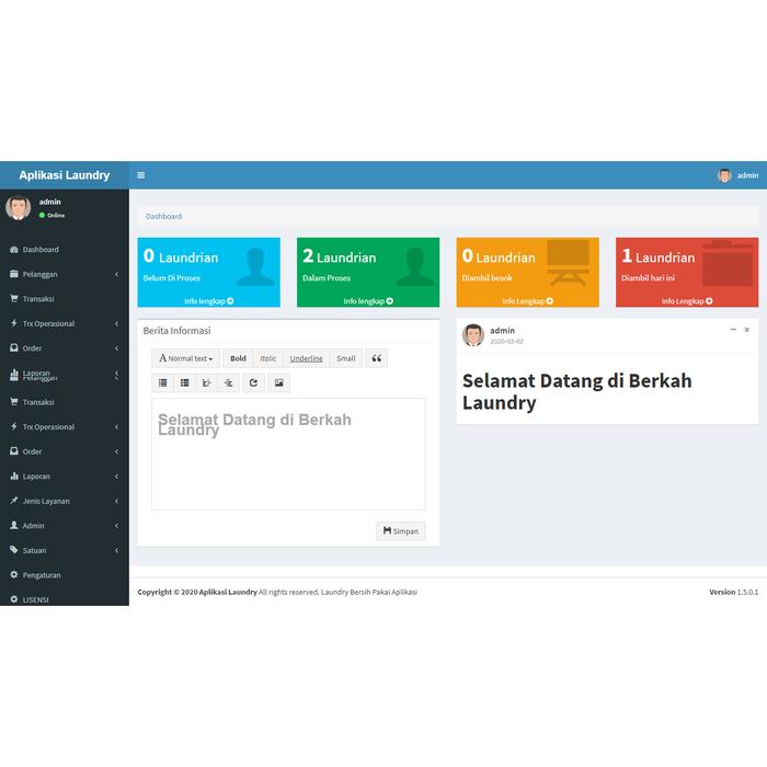Jual Source Code Aplikasi Laundry Berbasis Web - Kota Medan - Medan ...