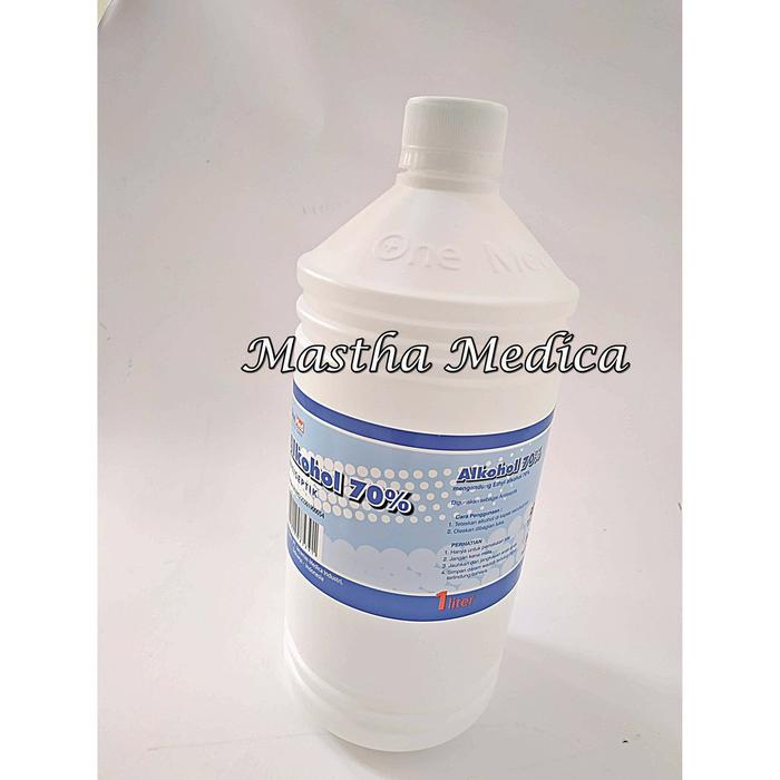 Jual Cairan Alkohol 1L One Med Antiseptik Alcohol 70% 1Liter Onemed ...
