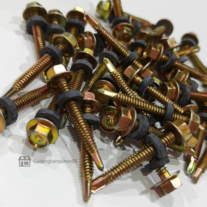 Jual Baut roofing/ruping/skrup sekrup 12 x 40 /self drilling screw 4 cm ...