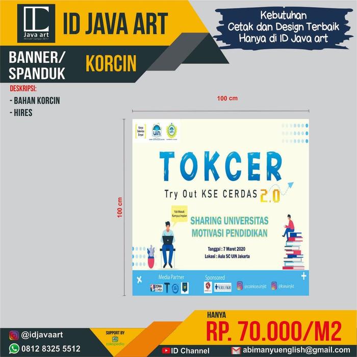 Jual CETAK SPANDUK / BANNER BAHAN KORCIN - Kota Tangerang Selatan - ID ...