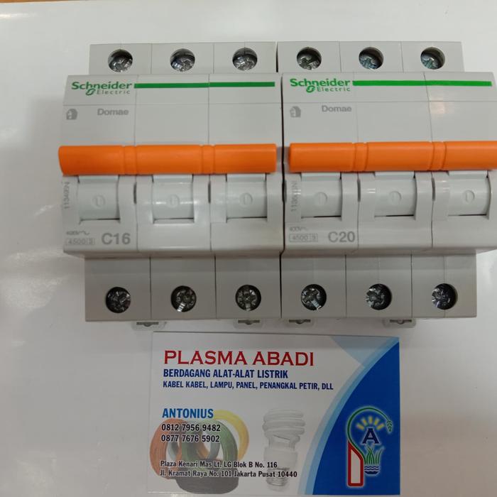 Jual MCB Domae Schneider 3 phase 6A 10A 16A 20A - Jakarta Pusat - PLASMA ABADI | Tokopedia