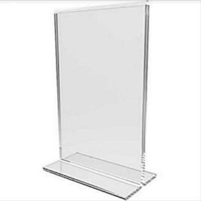Jual acrylic akrilik display standing meja lipat pajang jepit menu a4 ...