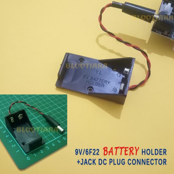 Jual Holder Battery 9V Kotak + Jack DC Plug Dudukan Baterai Untuk ...