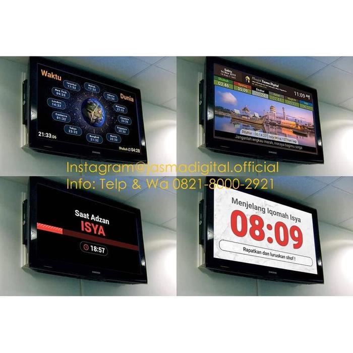 Jual Jam Jadwal waktu Sholat Masjid TV LED Otomatis Tanpa Internet ...
