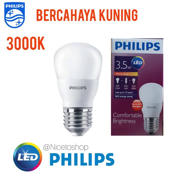 Jual Lampu Philips Led Bulb 3W E27 3000K Warm White/Kuning - Kota Tangerang - Niceto shop ...