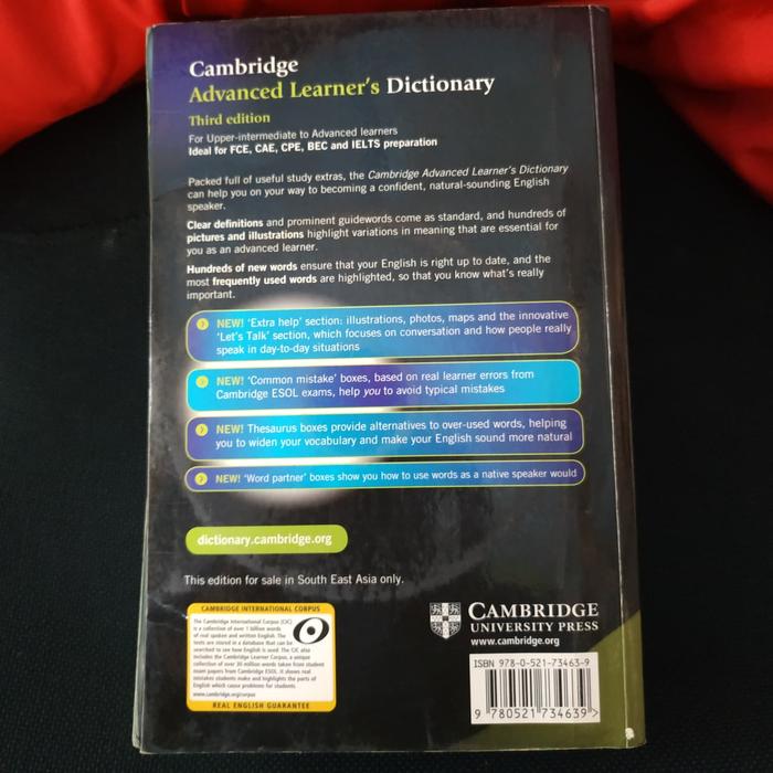 Jual Original Kamus Cambridge Advance Learner's Dictionary Di Seller ...