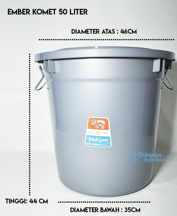 Jual Ember 60 Liter| Ember Plastik Tutup dengan Handle (GOJEK/ GRAB ...