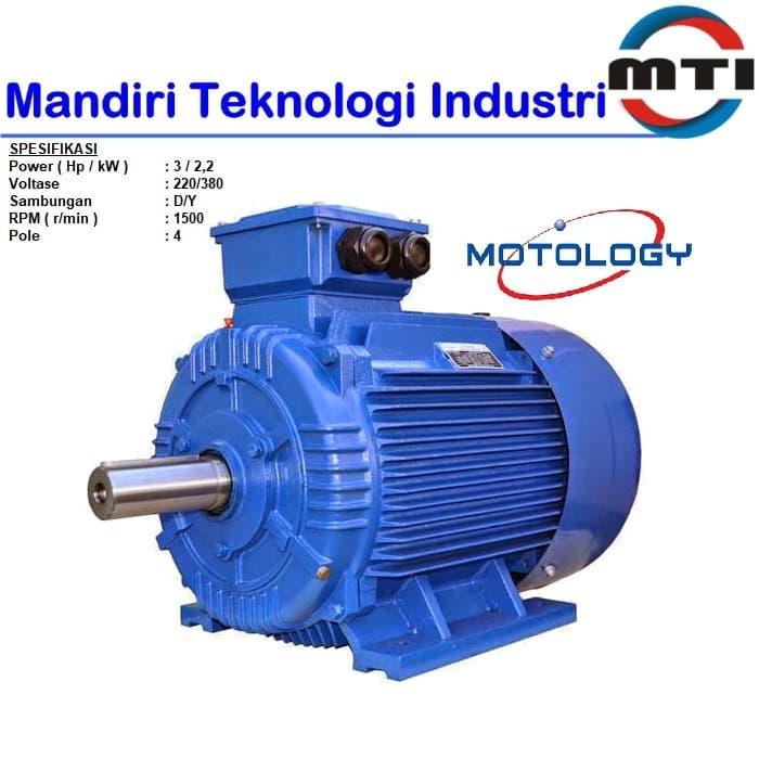 Jual Motor Listrik 3 Fasa 3 HP 2,2 kw 1500 rpm Motor Induksi Dinamo ...