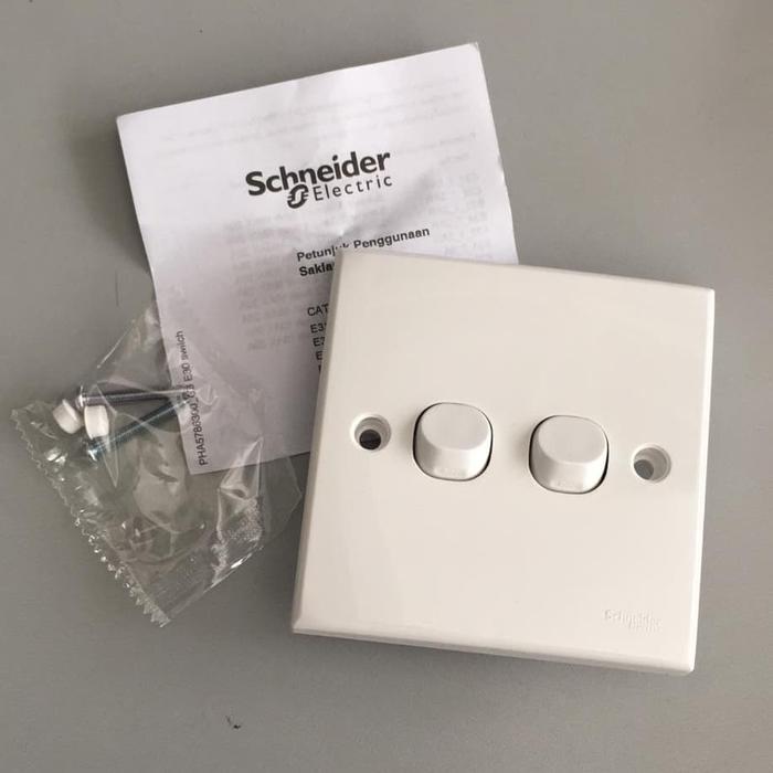 Jual Saklar Seri / Double 2 gang 1 Arah Schneider (Clipsal) Type S ...