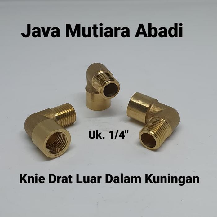 Jual Knee / Knie / Elbow /Siku Drat Luar Dalam 1/4" Kuningan (Import ...
