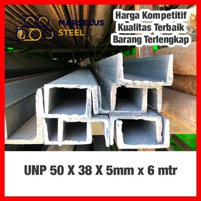 Jual UNP 50 - Besi Kanal U / UNP channel / 50 x 38 x 5mm - 6meter ...