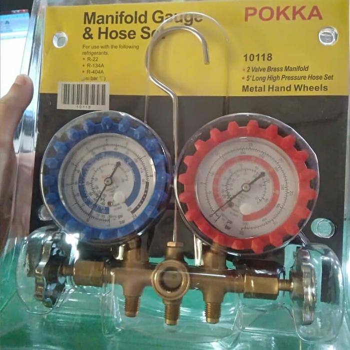 Jual Manifold Gauge & Hose Set / Alat untuk isi freon AC / Meteran AC ...
