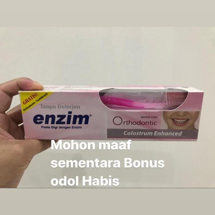 Jual Pasta gigi enzim ortho uk besar 100ml/124gr+SIKAT gg. BONUS odol ...