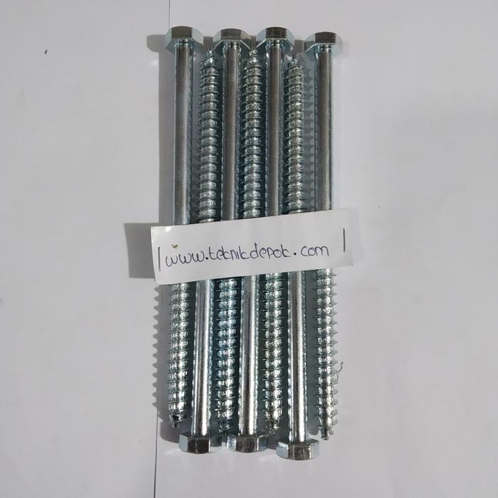 Jual Baut Sekrup Lag Scr 3 per 8 Inchi x 6 Inchi Deks Skrup Meja 7 Pics ...