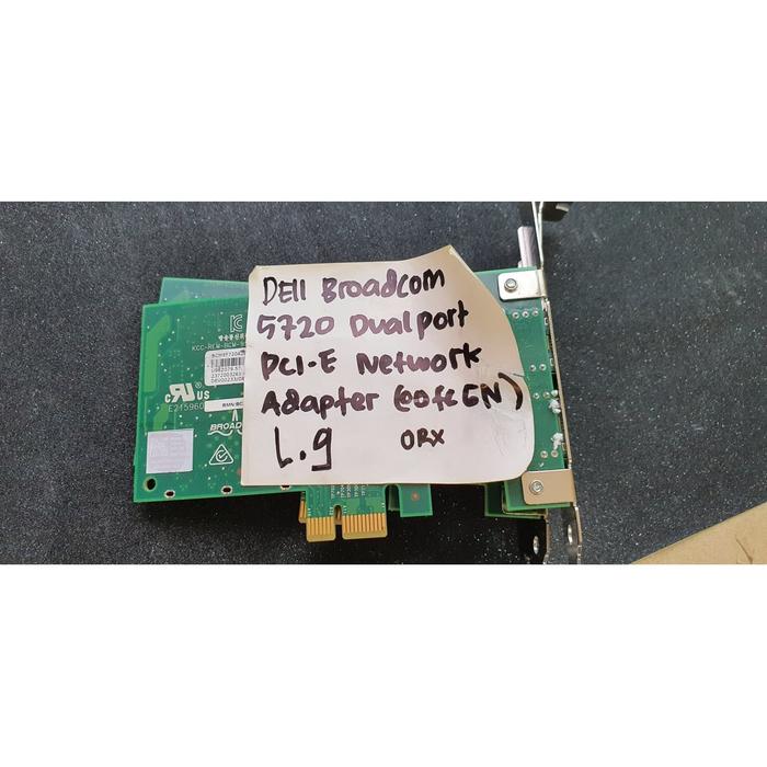 Jual Dell Broadcom 5720 Full Height F/H Dual Port Network Card PCIe ...