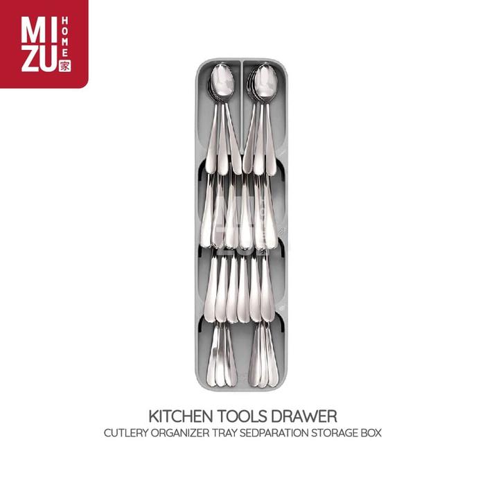 Jual Soignee Kitchen Drawer Cutlery Organizer Tray Rak Sekat Sendok ...