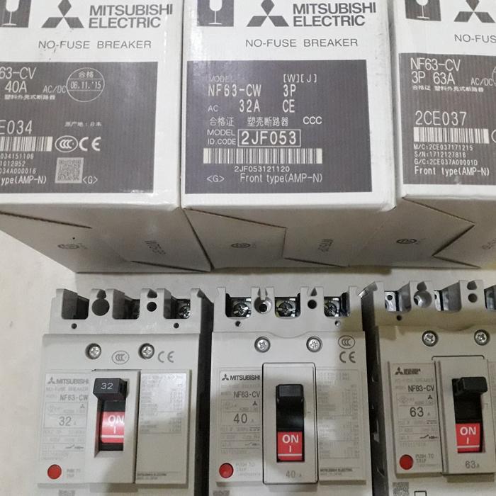 Jual No Fuse Breaker/MCCB NF63CV 3P "Mitsubishi" - 20A - Kota Medan - Laris Elektrik | Tokopedia