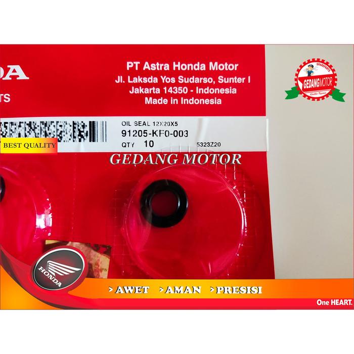 Jual OIL SEAL 12X20X5 HONDA CBR 150 CBR 250 SUPRA GTR 150 ORIGINAL AHM ...