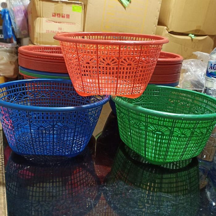 Jual Besek Plastik 4Kaki/Keranjang/Besek Telor/Tempat Makanan Sayur ...