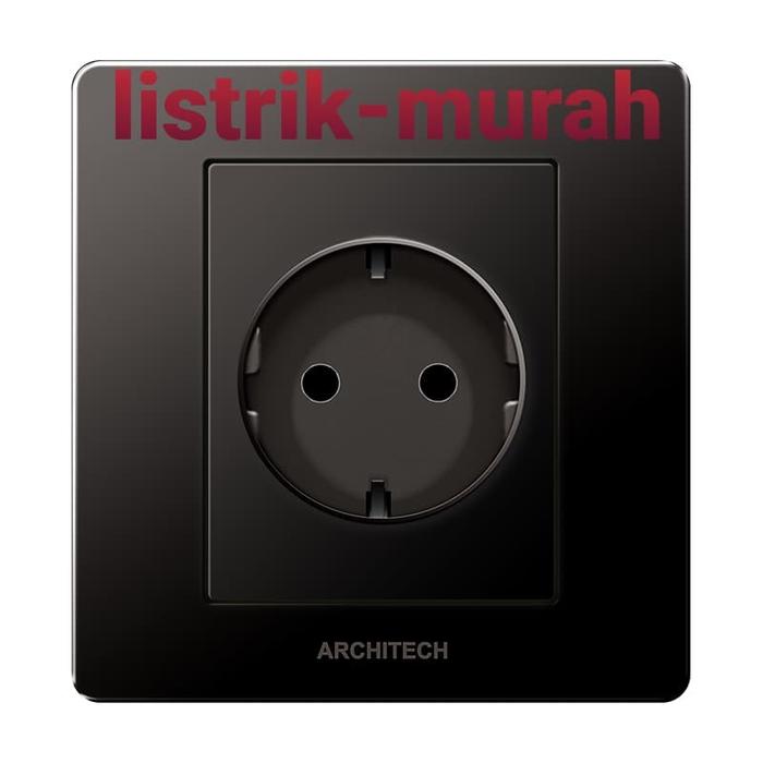 Jual ARCHITECH V16-C18 Stop Kontak Arde Schuko Black Hitam - Jakarta ...