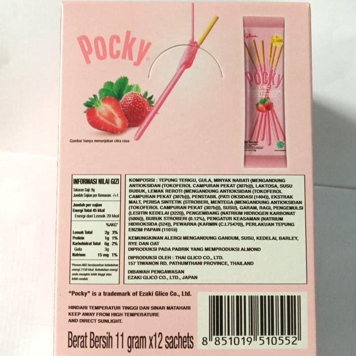 Jual Pocky Glico sachet kemasan box | isi 12 sachet - Strawberry - Kota ...