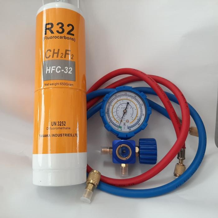 Jual Paket Isi Freon Rumah Ac R32 Lengkap Manifold Selang Adaptor Di ...