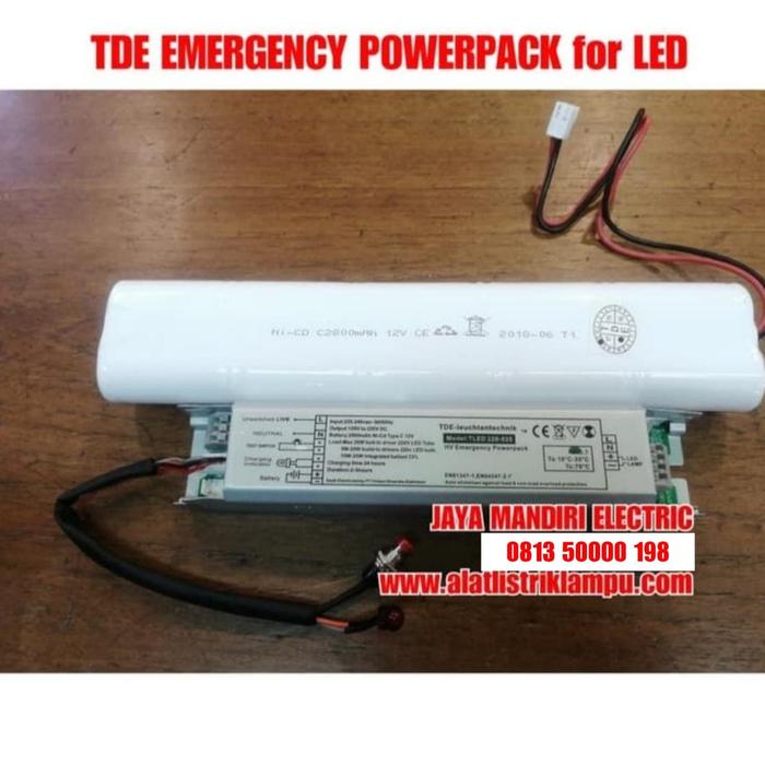 Jual TDE EMERGENCY POWERPACK LED TLED 220-535 nicad battery TL T8 for ...
