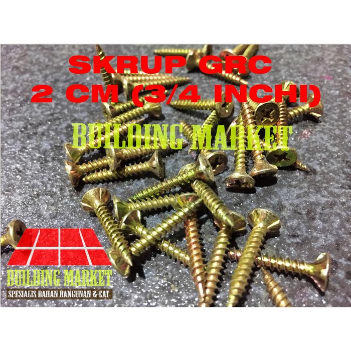 Jual SKRUP SEKRUP GRC SCREW GRC KALSIBOARD CALCIBOARD 2 CM 3/4 INCH @1 ...