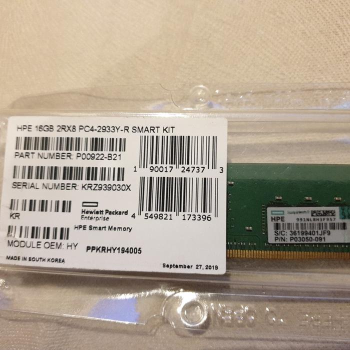 Jual Memory RAM Server HPE 16GB 2Rx8 PC4-2933Y P00922-B21 P03050-091 HP ...