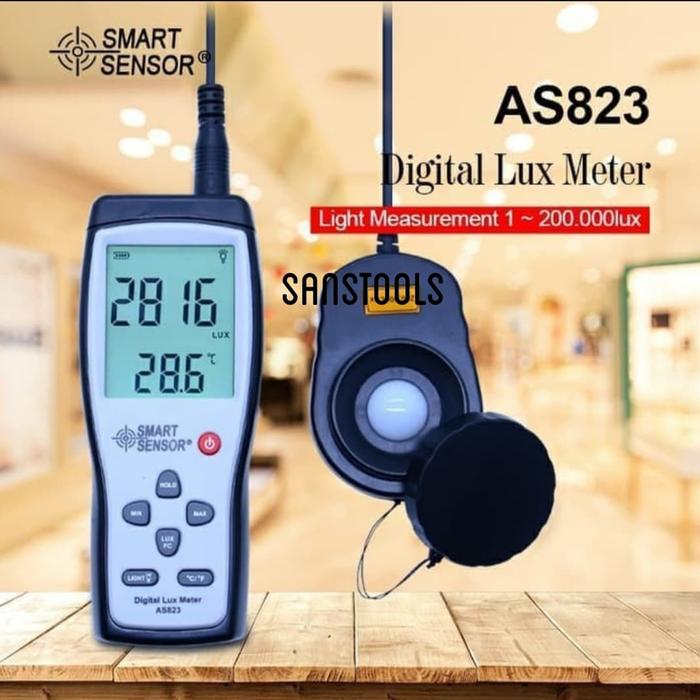 Jual Smart sensor AS823 Digital lux light meter AS-823 ukur cahaya ...
