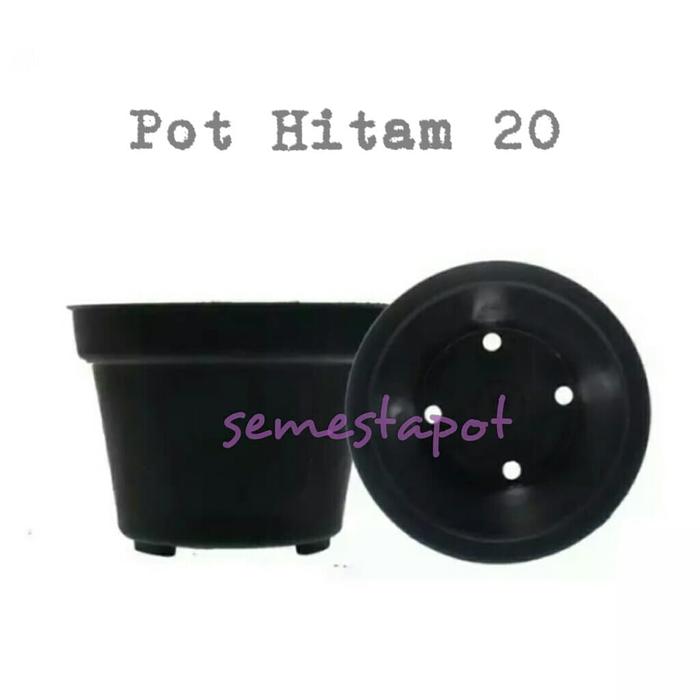 Jual Pot Bunga Tanaman Hitam Ukuran 20 cm - Kota Tangerang - semestapot ...